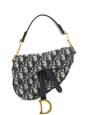 Dior Saddle Oblique Canvas Mini Shoulder Bag - Blue