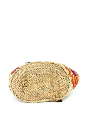 Loewe Basket Woven Raffia Applique Medium Tote