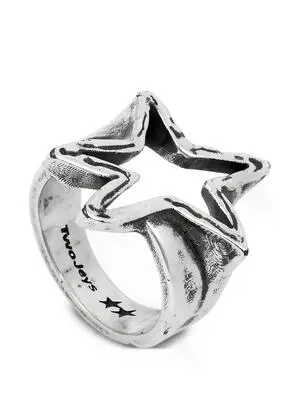 TWOJEYS Star Signet Ring