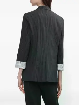 Rag & Bone Pinstripe Three-quarter-sleeve Blazer