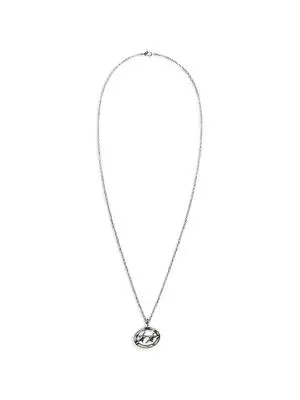 TWOJEYS Star Oval Sterling Necklace - Silver