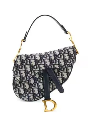 Dior Saddle Handbag Oblique Canvas Mini Shoulder Bag - Blue