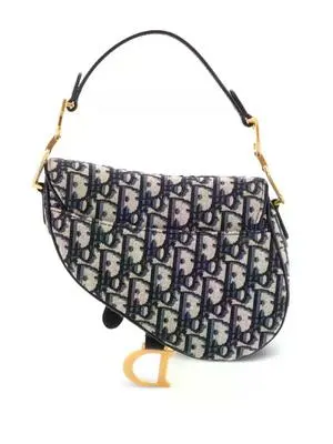 Dior Saddle Handbag Oblique Canvas Mini - Blue