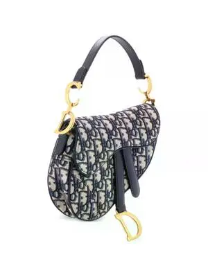 Dior Saddle Handbag Oblique Canvas Mini - Blue