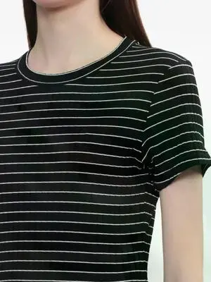 Rag & Bone Striped Ribbed T-shirt - Black