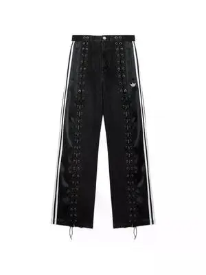 Adidas Lace-up Trousers With 3-stripes Detailing