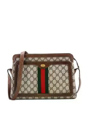 Gucci Ophidia Zip Gg Coated Canvas Medium Shoulder Bag