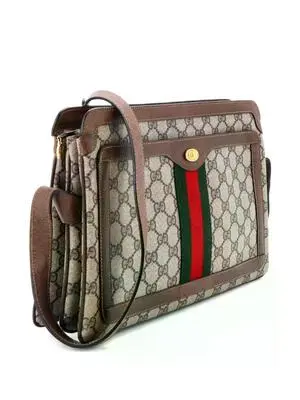 Gucci Ophidia Zip Gg Coated Canvas Medium Shoulder Bag