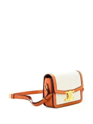 Celine Triomphe Teen Crossbody Bag Canvas With Leather