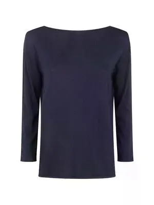 Liviana Conti Boat Neck Knitwear - Blue