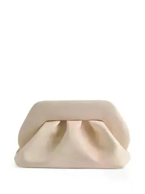 THEMOIRE Medium Bios Gathered-top Clutch - Neutrals