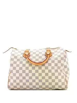 LOUIS VUITTON Damier 30 Satchel Handbag - White