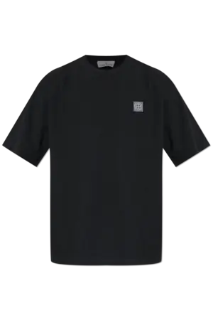 Stone Island T-shirt With Logo Patch - Black