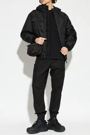 Stone Island T-shirt With Logo Patch - Black