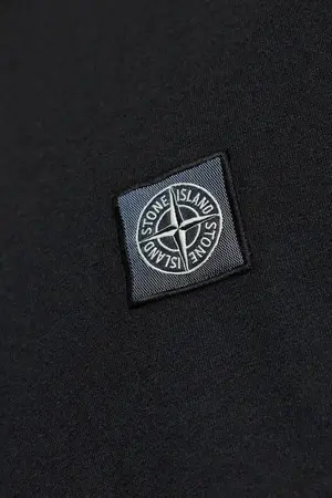 Stone Island T-shirt With Logo Patch - Black