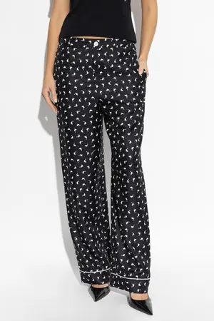 Moschino Printed Silk Trousers