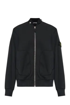 Stone Island Zip-up Cotton Sweatshirt