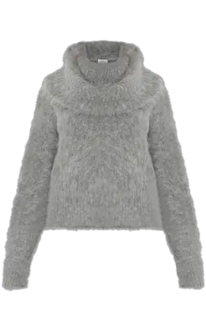 TOTEME Wide Turtleneck Sweater - Grey