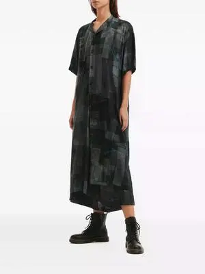 Y’s Printed Button-front Shirt Dress