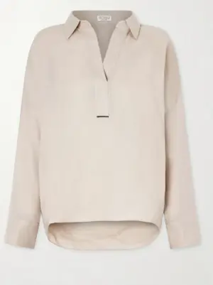 Brunello Cucinelli Linen Blouse - Beige