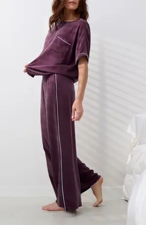 Lunya Washable Silk Piped Pajamas