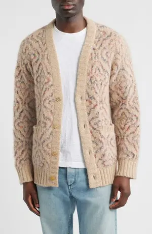 CORRIDOR Somatic Alpaca & Cotton Blend Cardigan - Natural