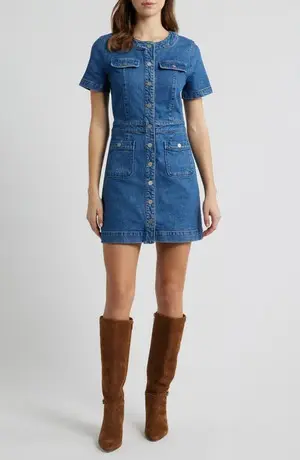 Women's Button-Front Denim Dresses