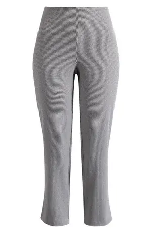 WAYF Houndstooth Cropped Straight Leg Pants