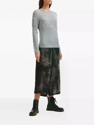 Y’s Ribbed-knit Panelled Sweater