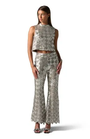 JBQ Gwendolyn Cropped Top - Silver