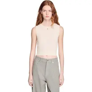 Knit Sweater Crop Tops