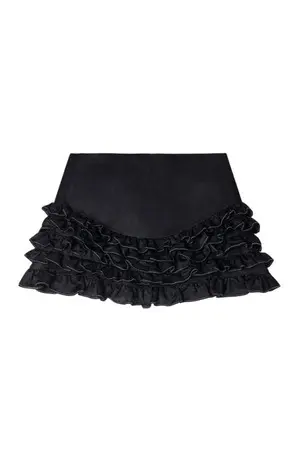Sandro Ruffled Skort With Topstitching