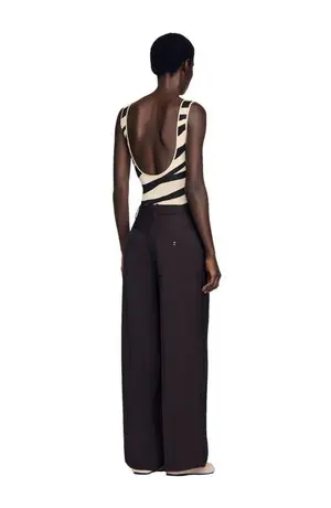Sandro High-waisted Wide-leg Trousers