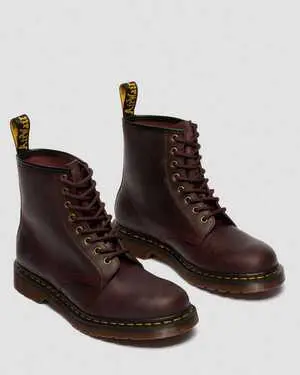Dr. Martens 1460 Crazy Horse Leather Boots - Red