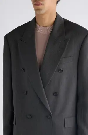 Acne Studios Jarvel Double Breasted Herringbone Blazer