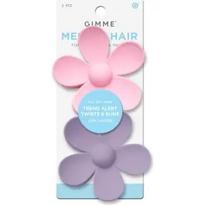 GIMME BEAUTY Flower Claw Clip Duo - Pink