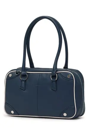 HAMMITT Medium Meredith Shoulder Bag - Nautical Navy/silver