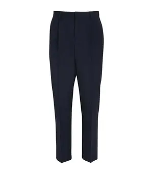 Sunspel Wool Pleated Straight Trousers
