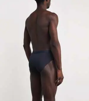 Sunspel Tencel-blend Stretch Briefs - Navy