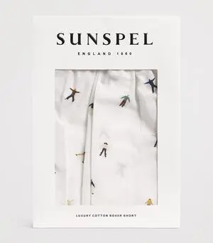Sunspel Cotton Printed Board Shorts