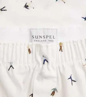 Sunspel Cotton Printed Board Shorts
