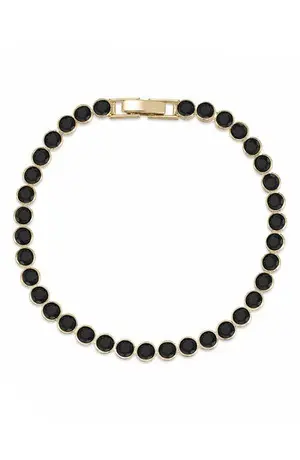 Ettika Cubic Zirconia Tennis Bracelet - Black