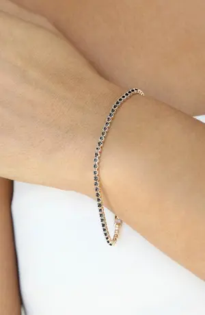 Ettika Minimalist Cubic Zirconia Tennis Bracelet - Black