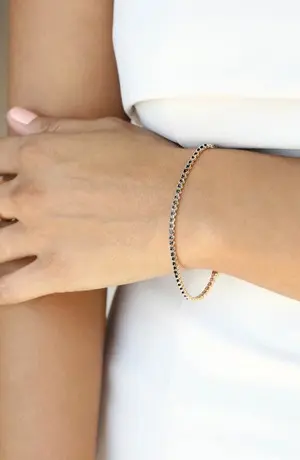 Ettika Minimalist Cubic Zirconia Tennis Bracelet - Black