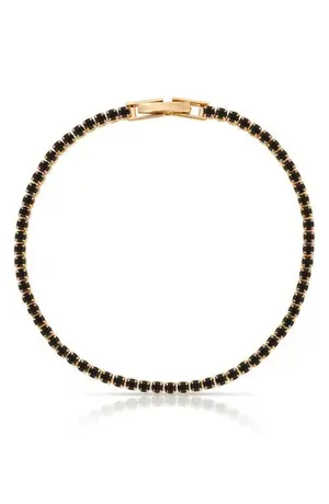 Ettika Minimalist Cubic Zirconia Tennis Bracelet - Black