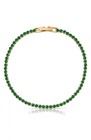 Ettika Minimalist Cubic Zirconia Tennis Bracelet - Green