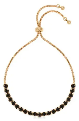 Ettika Adjustable Cubic Zirconia Tennis Bracelet - Black