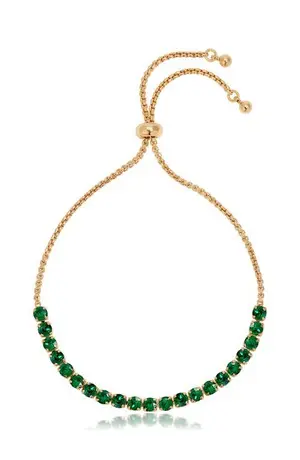 Ettika Adjustable Cubic Zirconia Tennis Bracelet - Green