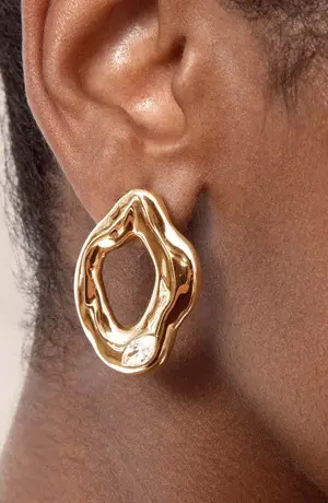 Ettika Liquid Metal Drop Earrings
