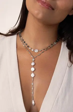 Ettika Dreamin Genuine Freshwater Pearl Layered Y-necklace Set
